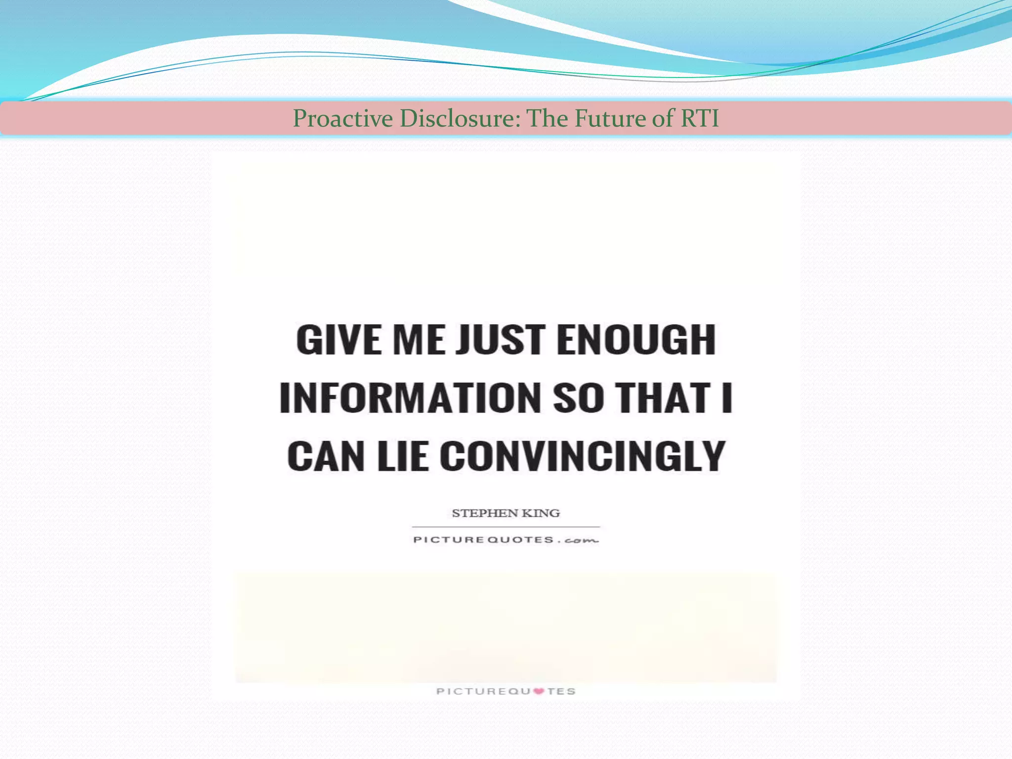 Proactive Disclosure: The future of RTI | PPTX | Desktop Publishing ...