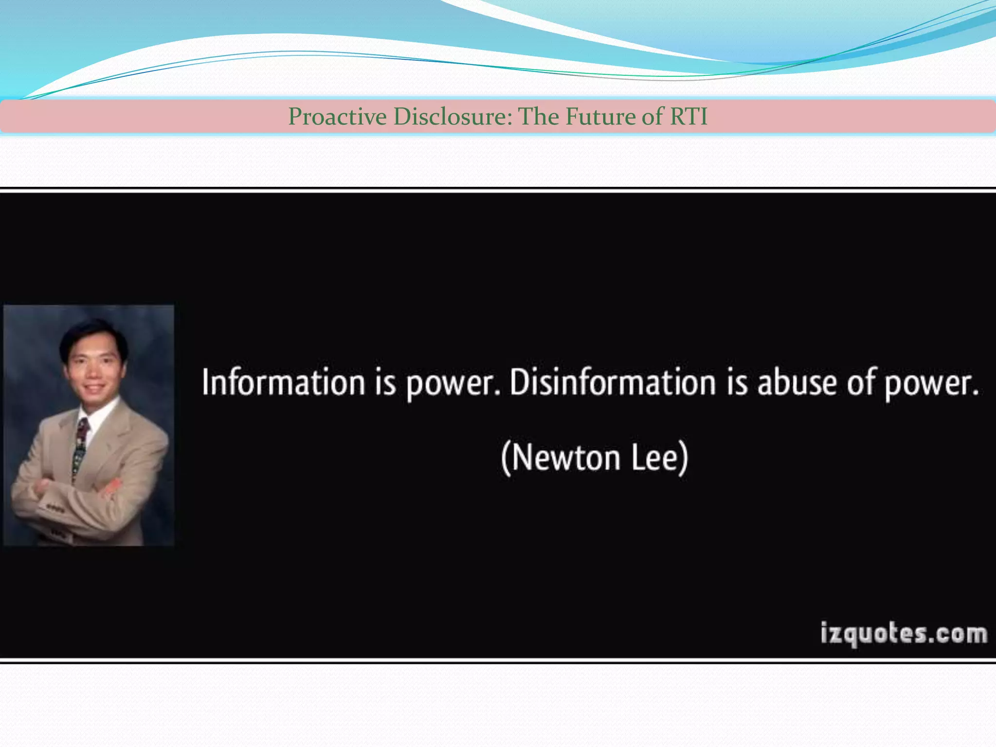 Proactive Disclosure: The future of RTI | PPTX | Desktop Publishing ...