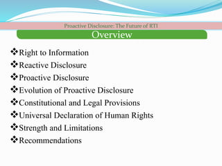 Proactive Disclosure: The future of RTI | PPTX | Desktop Publishing ...