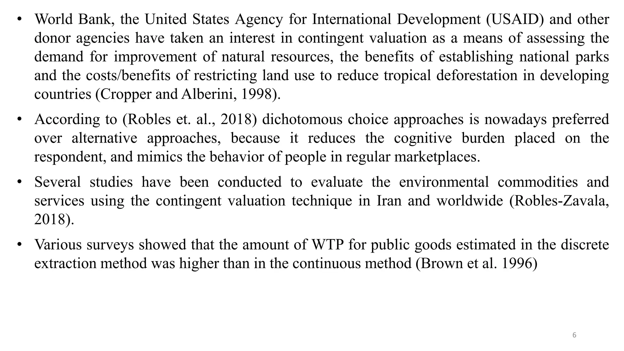 Economic Valuation of Natural Resources Using Contingent Valuation ...