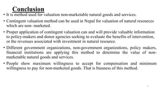 Economic Valuation of Natural Resources Using Contingent Valuation ...