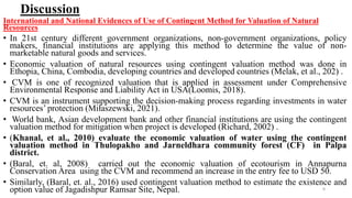 Economic Valuation of Natural Resources Using Contingent Valuation ...