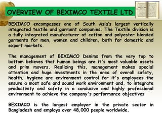 Term paper presentation pay performance plan-Beximco Textile Ltd | PPT
