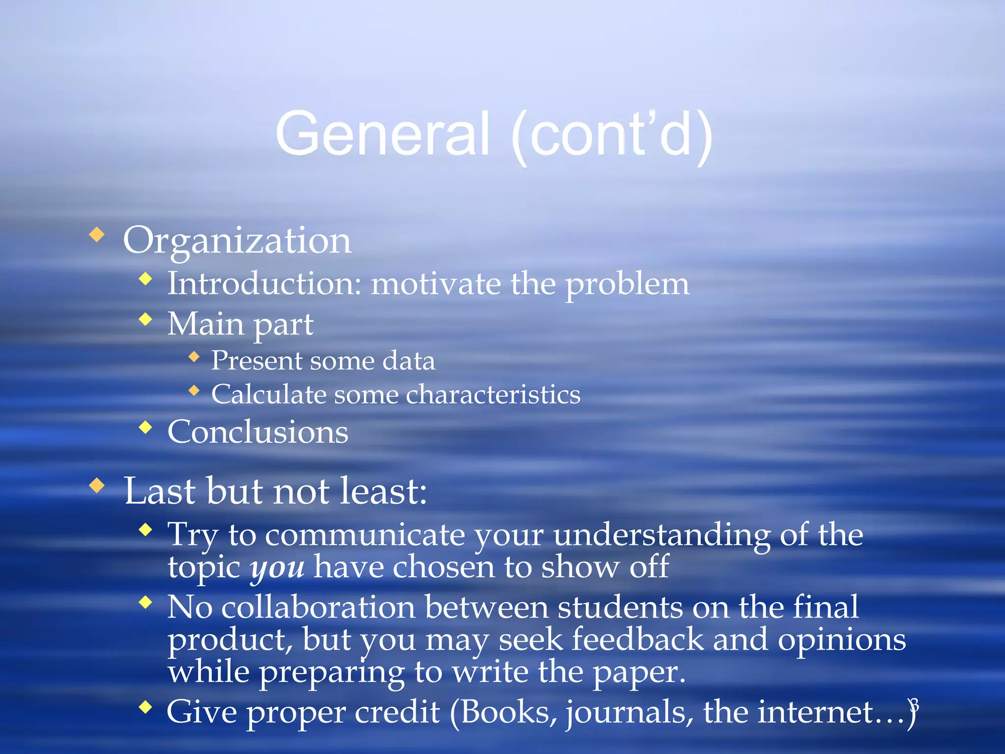 Term Paper Topics | PPT