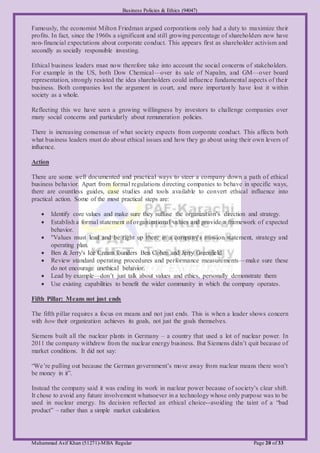 Ethical Business Leadership | DOCX