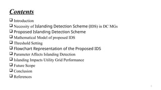 The passive islanding detection Technique of DC microgrid .pptx