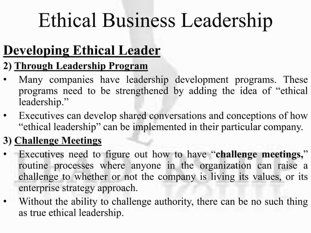 Ethical Business Leadership | PPTX