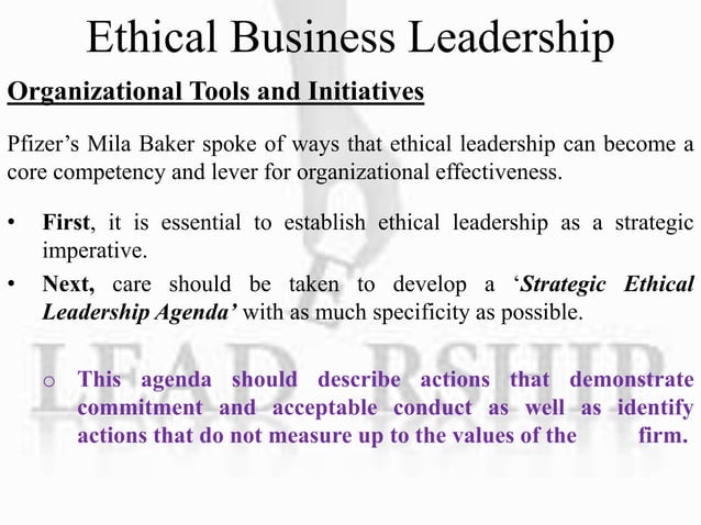 Ethical Business Leadership | PPTX