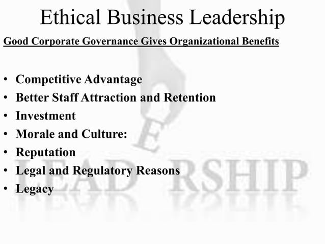 Ethical Business Leadership | PPTX