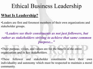 Ethical Business Leadership | PPTX