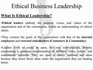 Ethical Business Leadership | PPTX