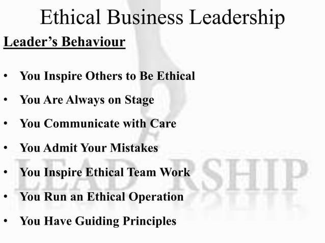 Ethical Business Leadership | PPTX