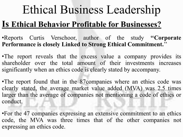 Ethical Business Leadership | PPTX