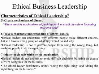 Ethical Business Leadership | PPTX