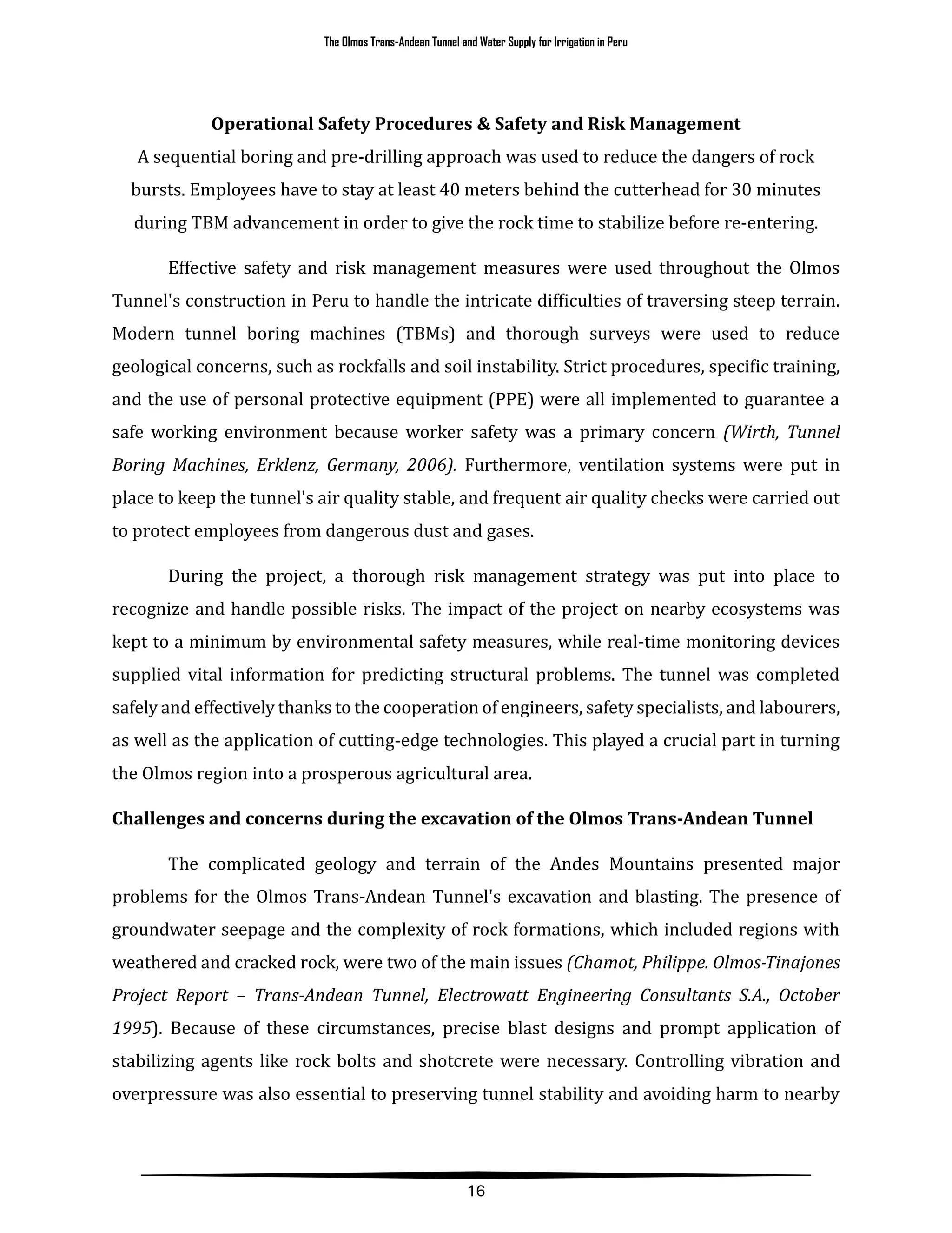 Tunnel Boring in Olmos _Peru by Henry Moreno Alvarez | PDF