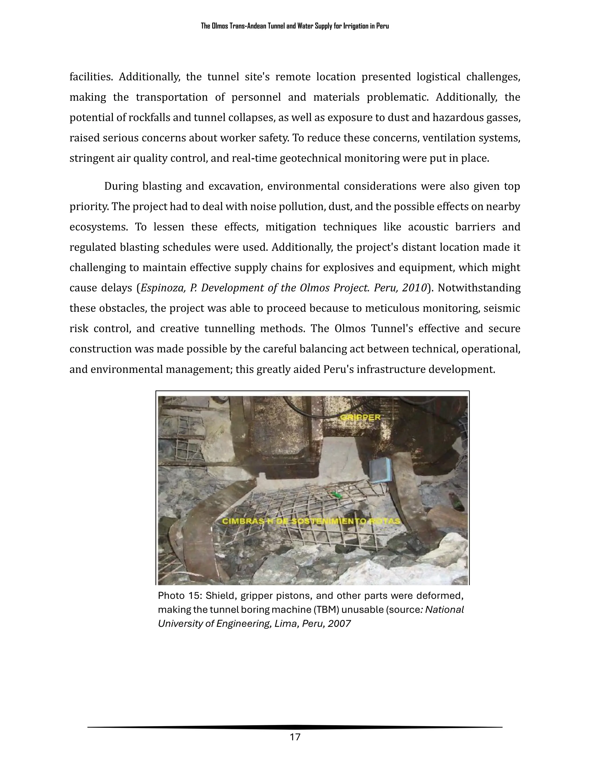 Tunnel Boring in Olmos _Peru by Henry Moreno Alvarez | PDF