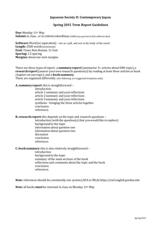 Term Report Guidelines | DOCX
