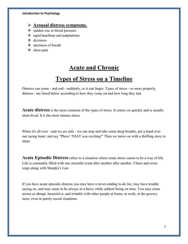 Stress and Its effect on Body (Psychology) | PDF