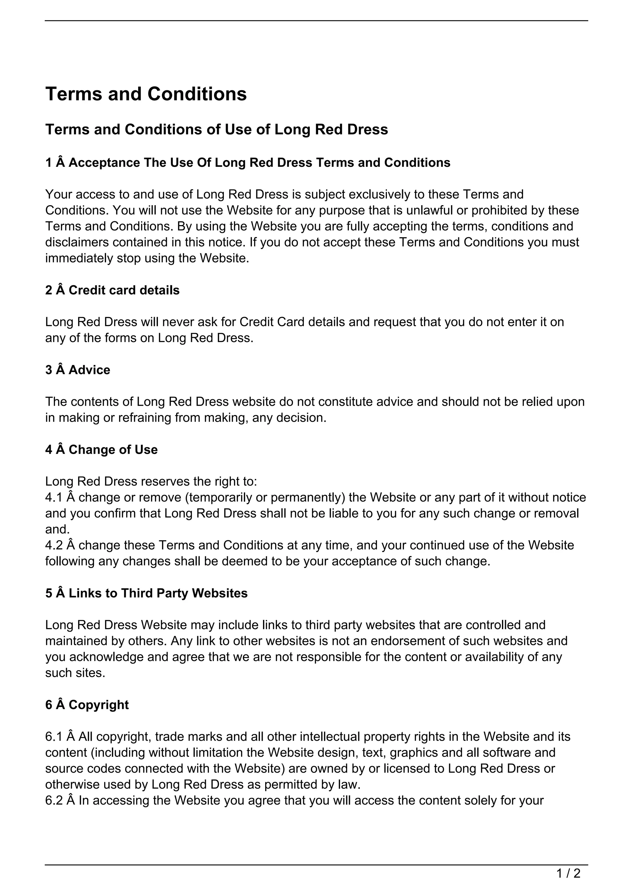 Terms and Conditions | PDF