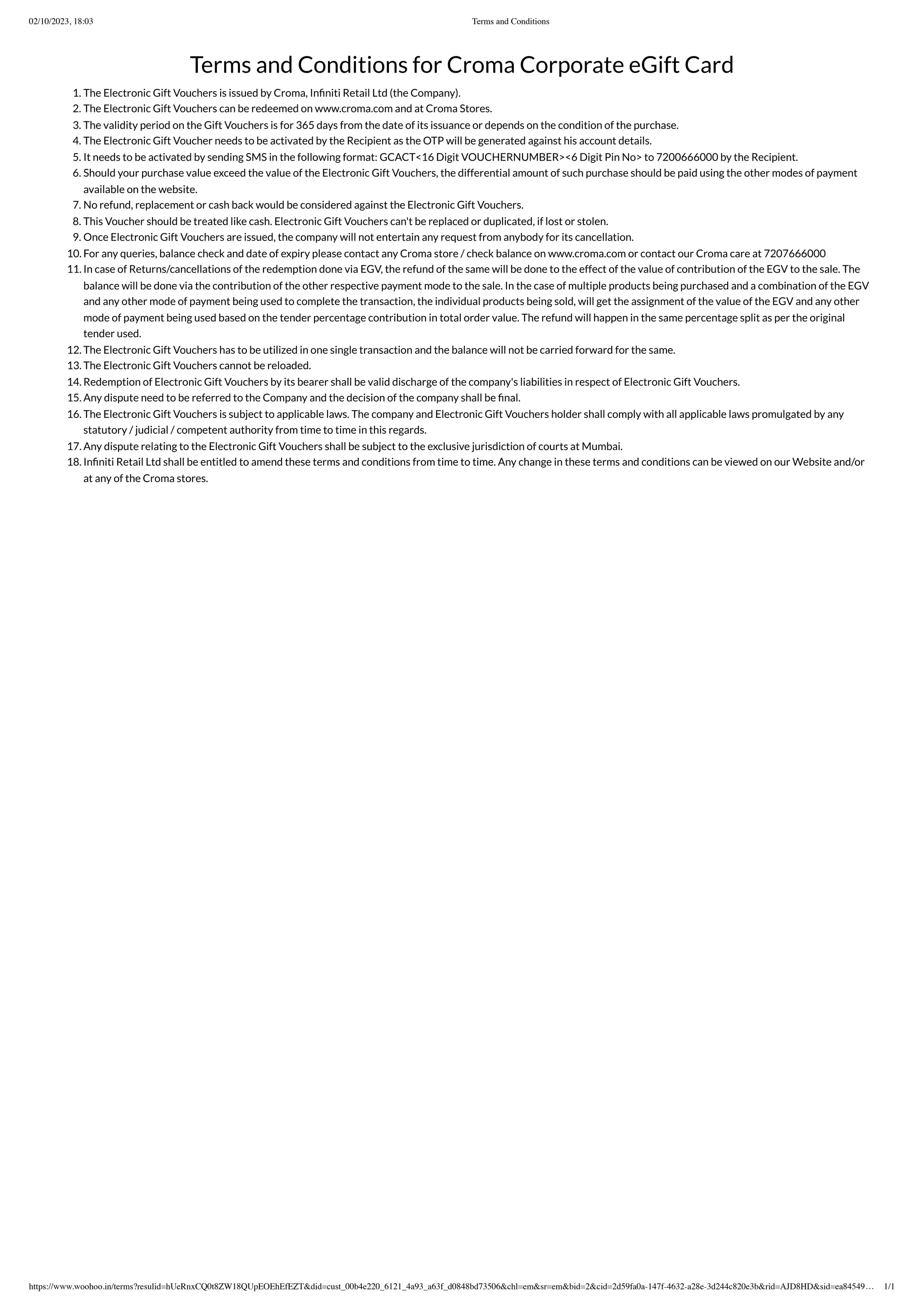 Terms and Conditions_Terms and Conditions for Croma Corporate eGift ...