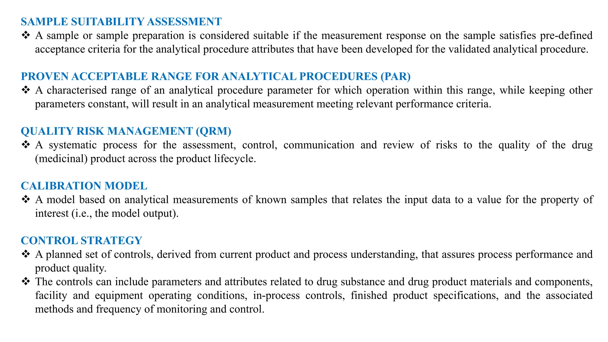 VALIDATION OF ANALYTICAL PROCEDURES Q2(R2) and Q14 - Terms and ...