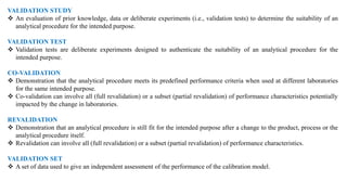 VALIDATION OF ANALYTICAL PROCEDURES Q2(R2) and Q14 - Terms and Definitions | PPTX