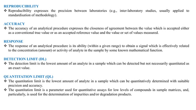 VALIDATION OF ANALYTICAL PROCEDURES Q2(R2) and Q14 - Terms and ...