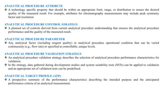 VALIDATION OF ANALYTICAL PROCEDURES Q2(R2) and Q14 - Terms and Definitions | PPTX