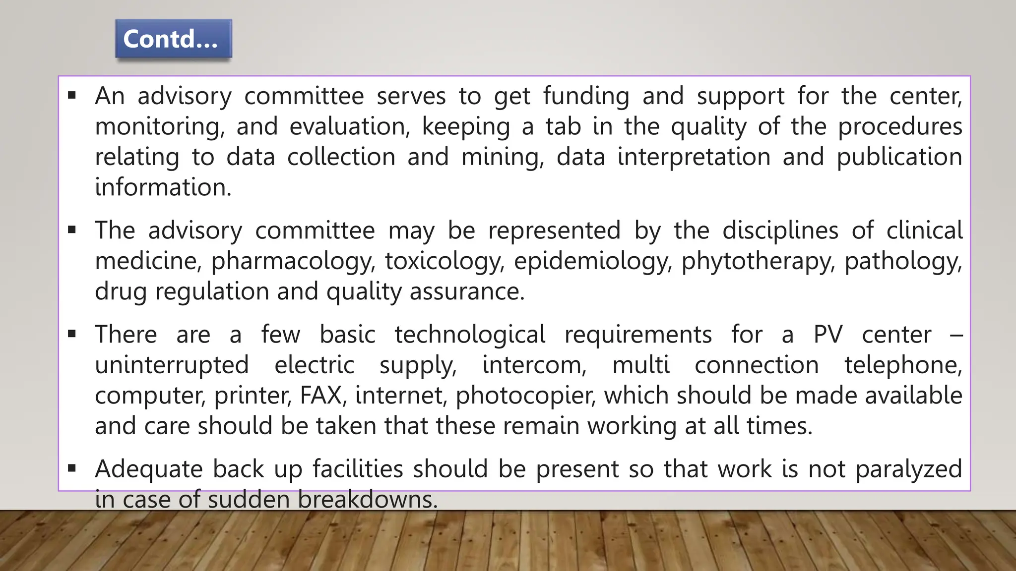 Regulatory terminology of ADR and Establishing pharmacovigilance center ...