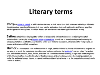 Important Literary Terms | PPTX