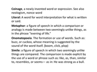 Important Literary Terms | PPTX