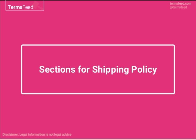 Sample Shipping Policy Template