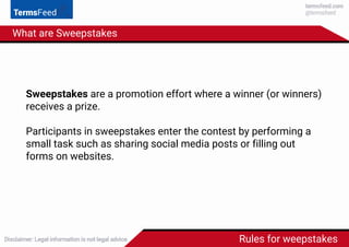 Rules for Sweepstakes | PPT