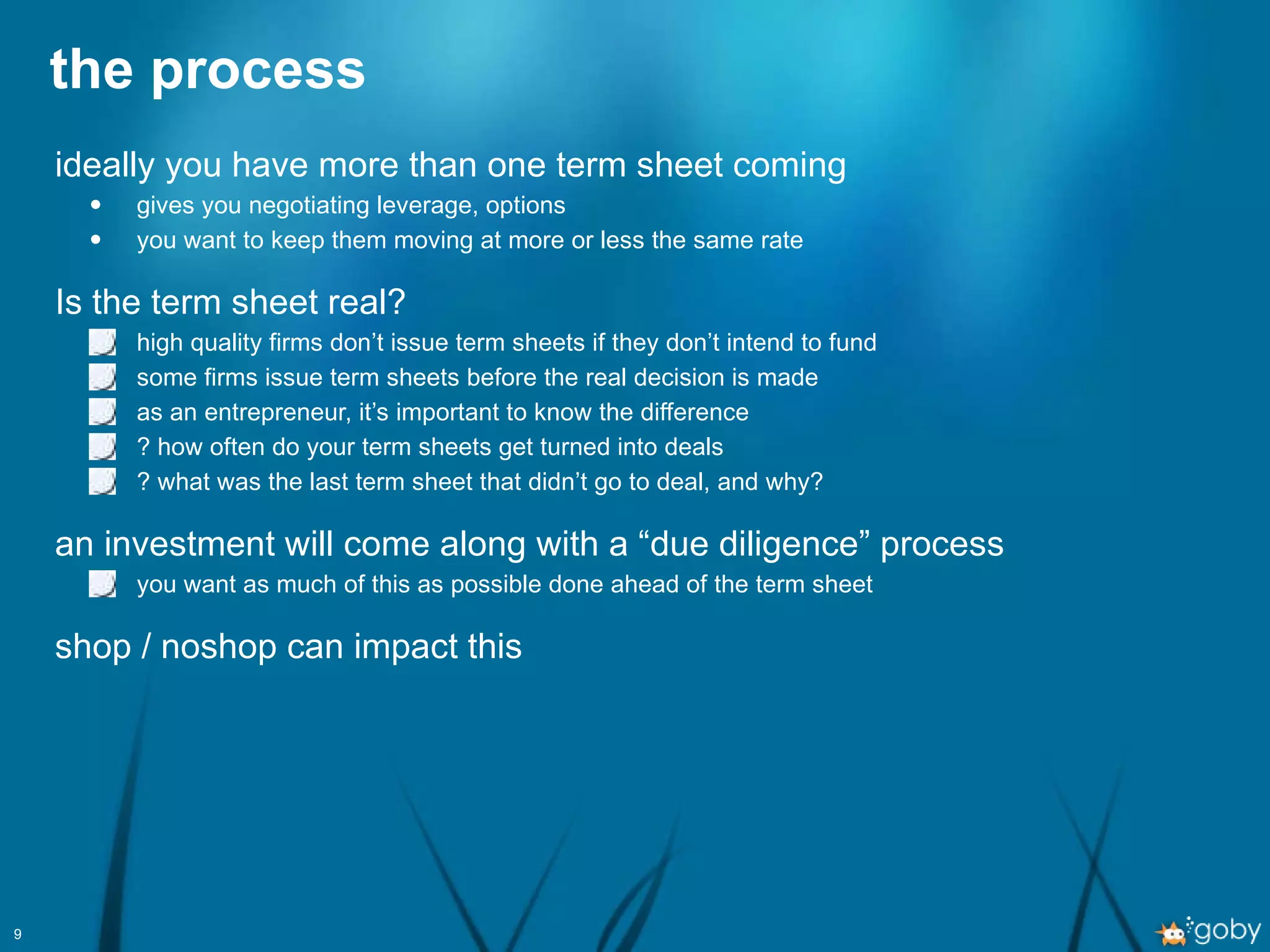 Term Sheet Basics | PPT | Venture Capital | Business Banking & Finance