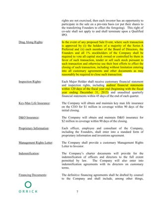 Sample Term Sheet | PDF | Business Accounting & Finance | Business