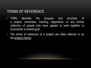 Terms of reference | PPTX