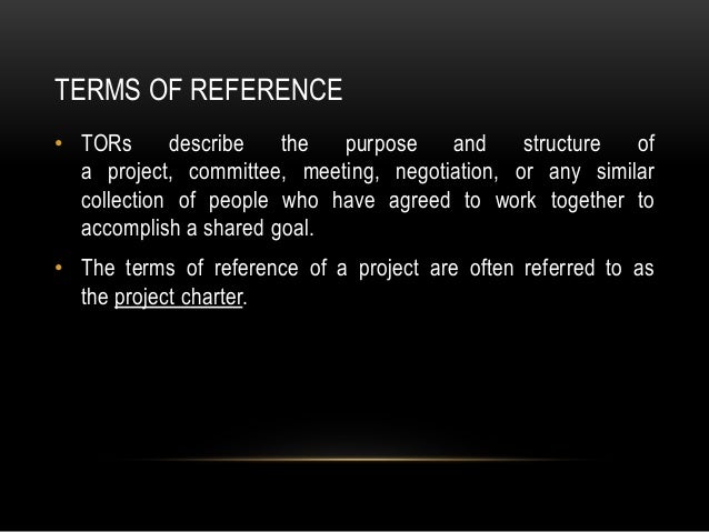Terms of reference