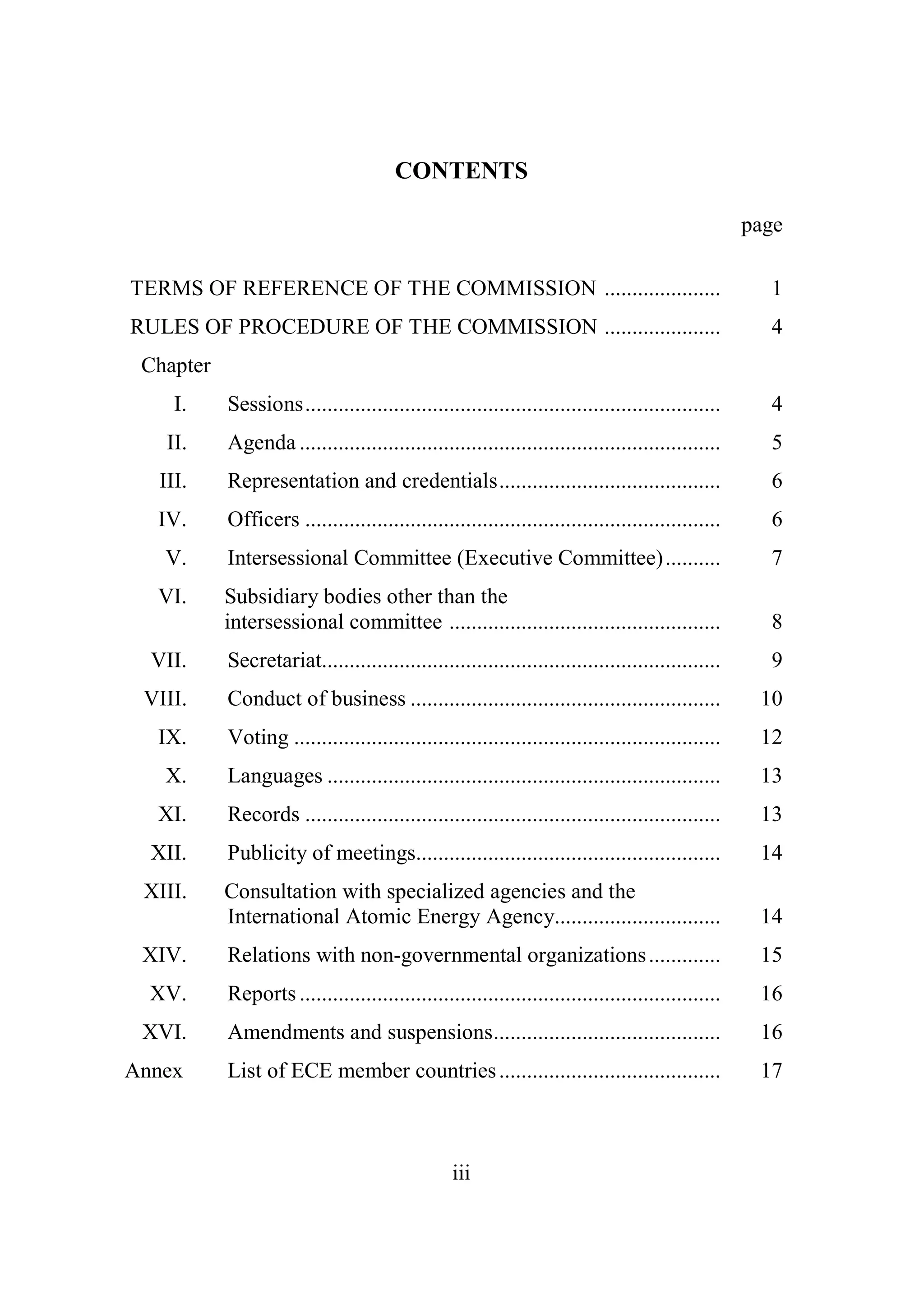 Terms of Reference ECE | PDF