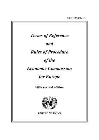 Terms of Reference ECE | PDF