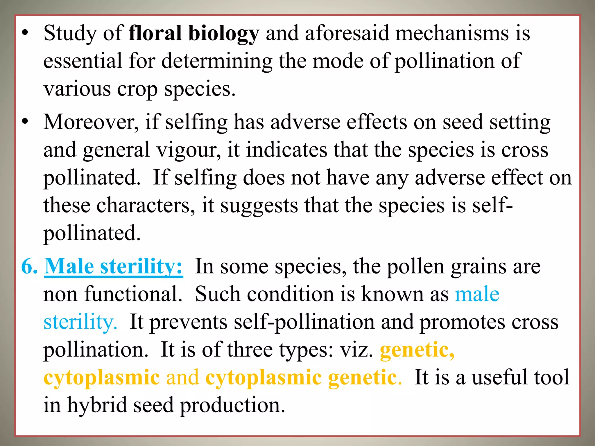 Modes of Pollination: self and cross pollination | PPTX