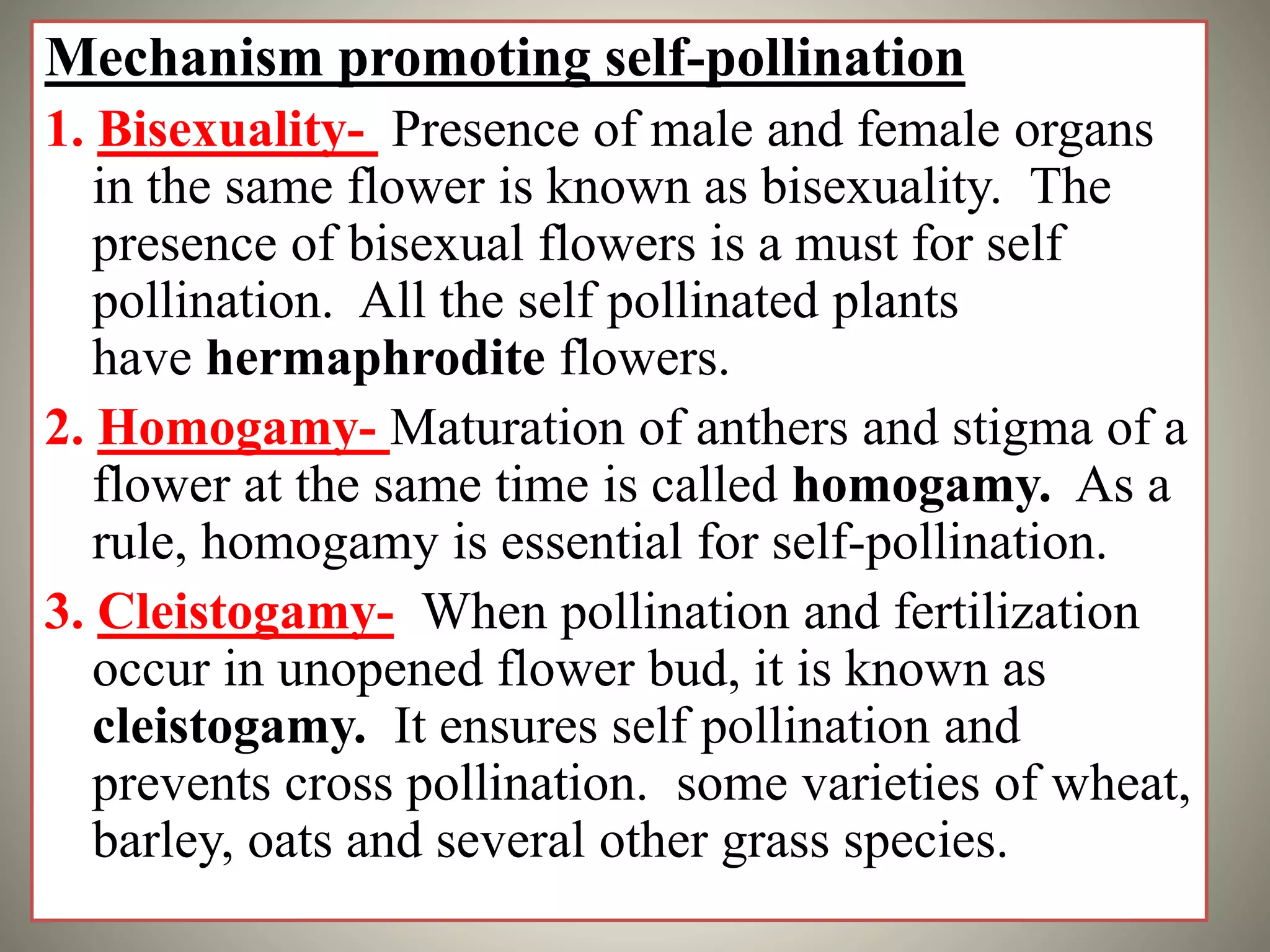 Modes of Pollination: self and cross pollination | PPTX