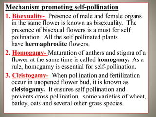 Modes of Pollination: self and cross pollination | PPTX