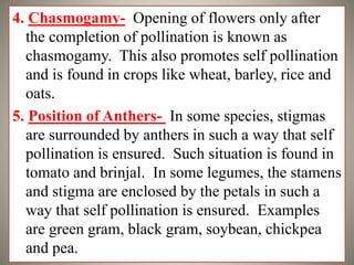 Modes of Pollination: self and cross pollination | PPTX