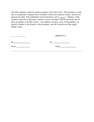 Terms of strategic alliance agreement | DOCX