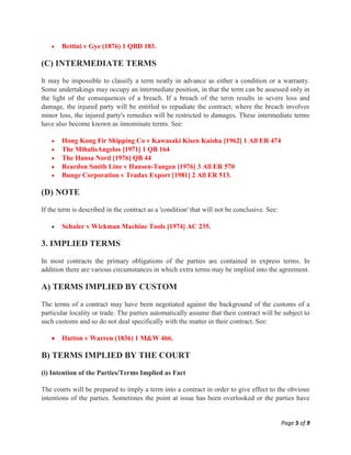 Terms of the contract notes | DOCX