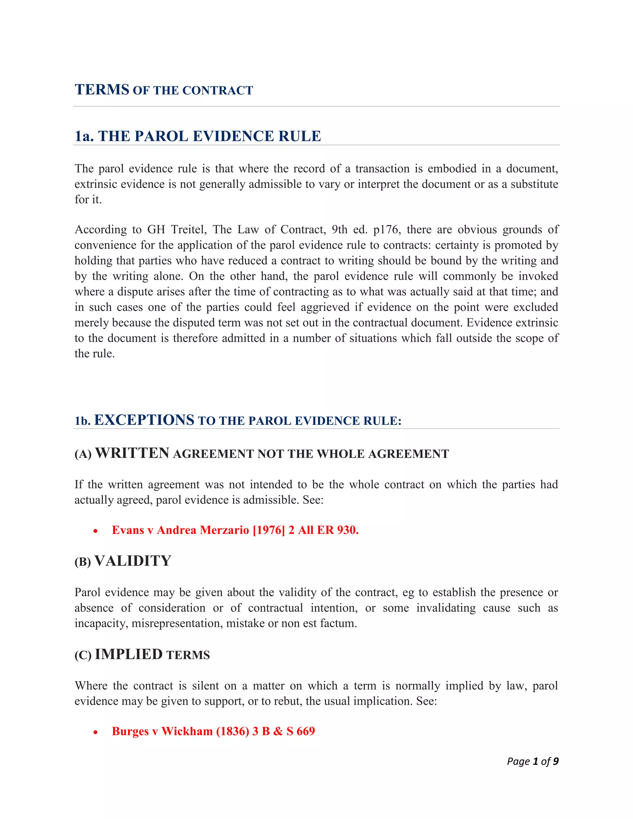 Terms of the contract notes | DOCX