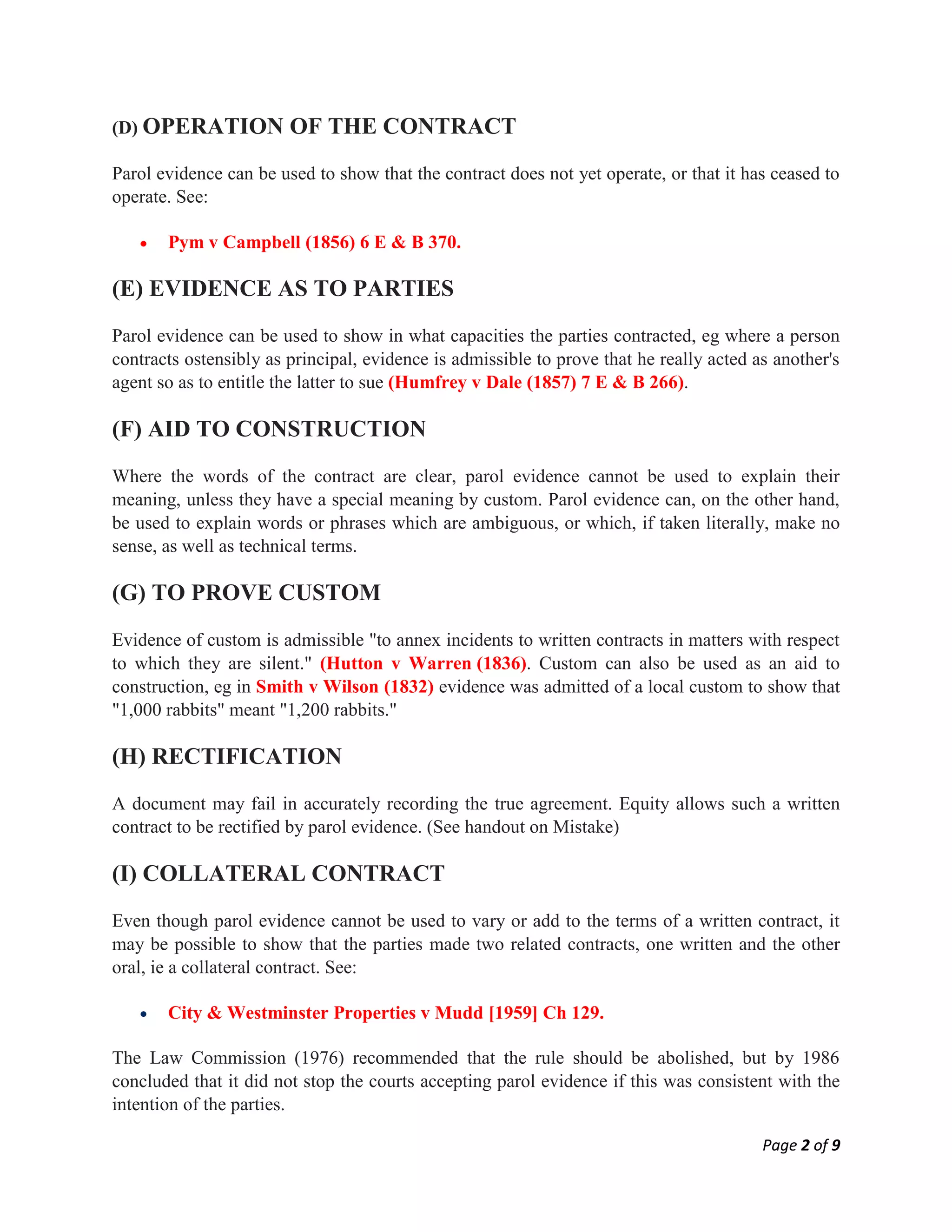 Terms of the contract notes | DOCX