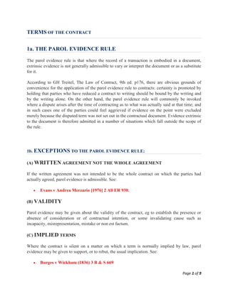 Terms of the contract notes | DOCX