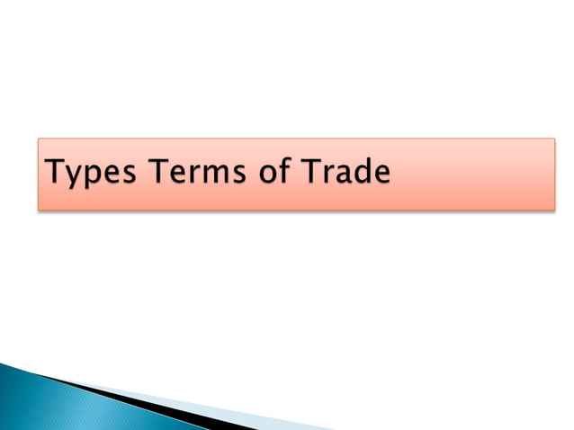 Terms of Trade | PPT