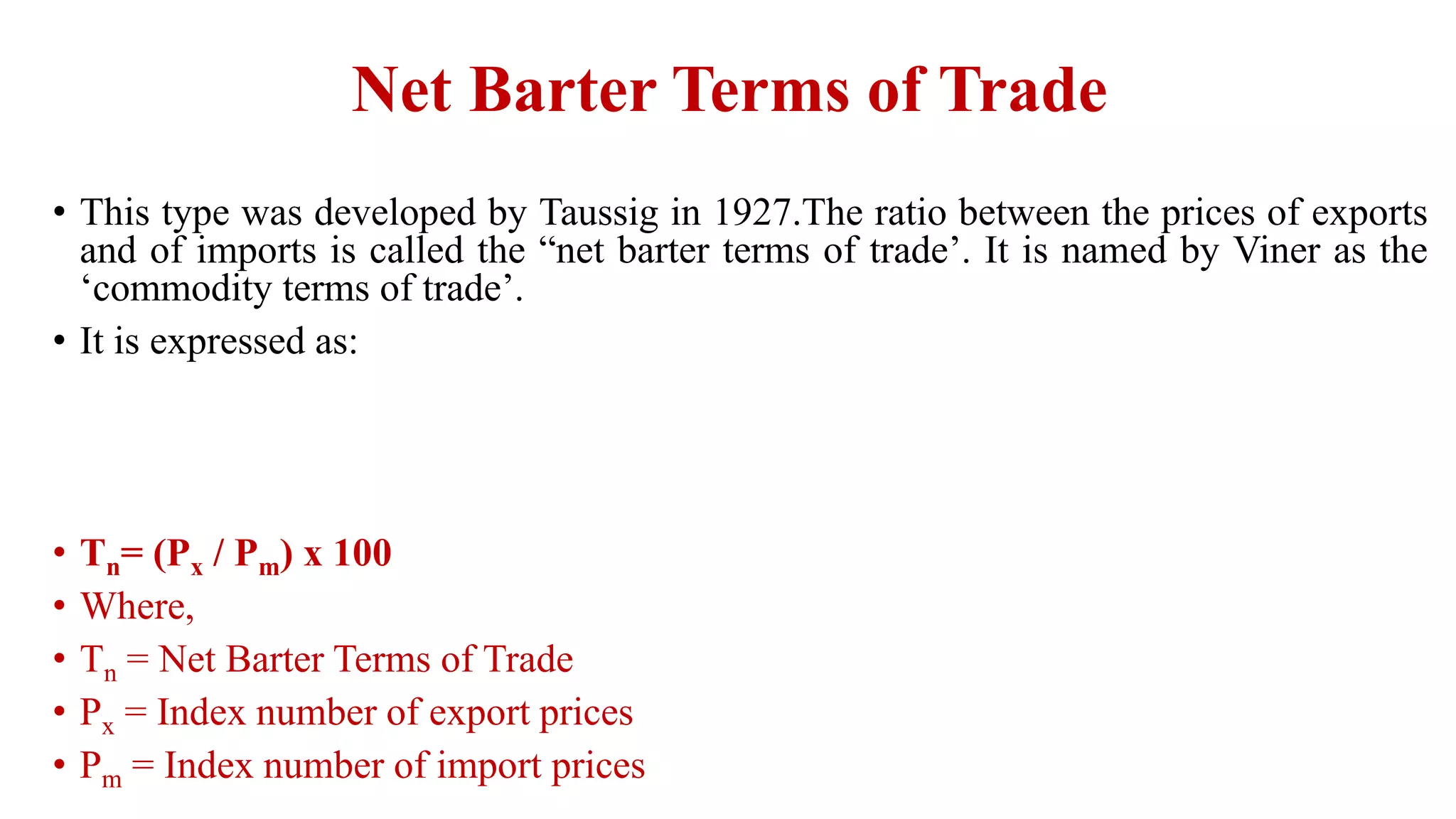 Terms of trade | PPTX